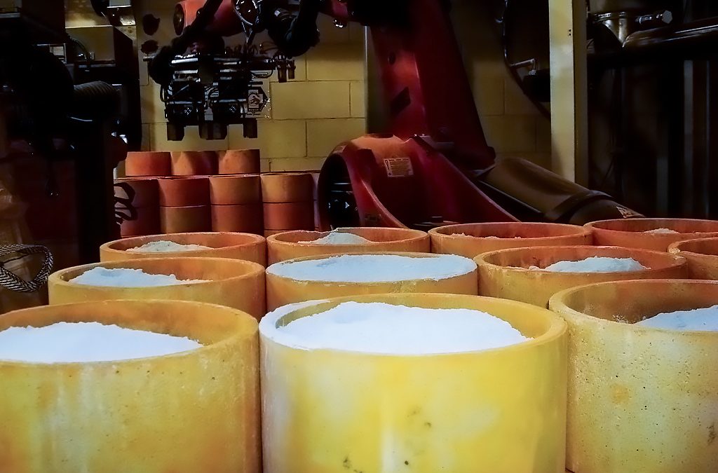 Tiegel-Palettierung und Depalettierung - AROTEC